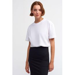 Damen Baumwoll Rundhalsausschnitt T-Shirt