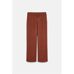 Damen Woven-Hosen mit weitem Bein und Kordelzugbund