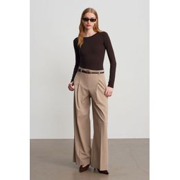 Damen-G&uuml;rtelweite Krepp-Hose mit weitem Bein