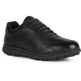Geox U SPHERICA EC12 Leder Rindsleder Vollnarben Herren Schwarz Sportschuhe