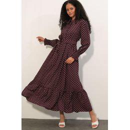 Paisley G&uuml;rtelt-Kleid Midi-Shirt