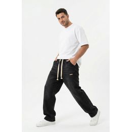 Elastische Denim-Hose mit Gummizug
