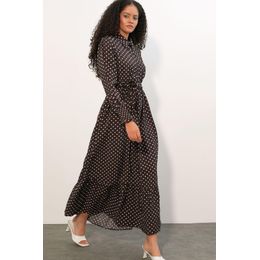 Paisley G&uuml;rtelt-Kleid Midi-Shirt