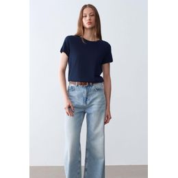 Damen Rundhals Kurzarm-T-Shirt