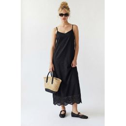 Besticktes A-Linien Midi-Unterkleid