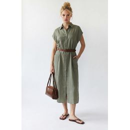 G&uuml;rtel-Midi-Hemdkleid