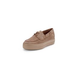 Peter Hahn Paul Green - Plateau-Slipper, braun, Gr. 37 - Leder
