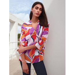 Eterna - Bluse mit V-Ausschnitt, weiss, Gr. 36 / S
