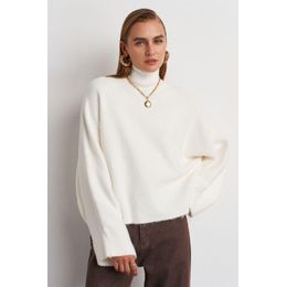 &Uuml;bergro&szlig;er gerippter Rollkragenpullover