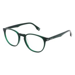 Police VPLG72E Brille Herren | Fassung: Vollrand, Rund, Gr&uuml;n Transparent