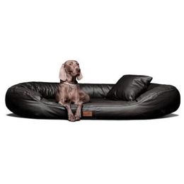 tierlando Orthop&auml;disches Hundebett LENNART VISCO PLUS Kunstleder schwarz 1 m, 25 cm, 85 cm