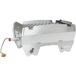 Skotti Grill mobiler Edelstahl-Gasgrill mit Tragetasche f&uuml;r Camping und Vanlife - Gasgrills