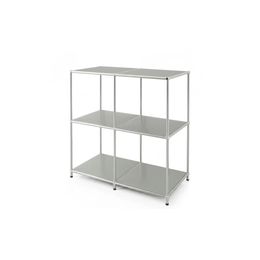 Floordirekt Metallregal grau Ma&szlig;e (cm): B: 78 H: 82 &raquo; M&ouml;bel Kraft