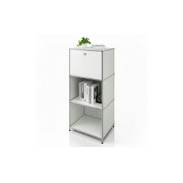 Floordirekt Metallregal wei&szlig; Ma&szlig;e (cm): B: 50 H: 121 &raquo; M&ouml;bel Kraft