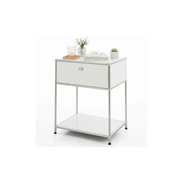 Floordirekt Metallregal wei&szlig; Ma&szlig;e (cm): B: 50 H: 65 &raquo; M&ouml;bel Kraft