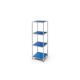 Floordirekt Metallregal blau Ma&szlig;e (cm): B: 30 H: 89 &raquo; M&ouml;bel Kraft