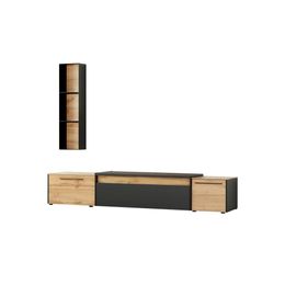 M&ouml;bel Kraft Wohnwand holzfarben Ma&szlig;e (cm): B: 250 H: 191 T: 50.0 &raquo; M&ouml;bel Kraft