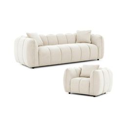 S-STYLE Polstergarnitur 3+1 Nubira beige Ma&szlig;e (cm): B: 228 H: 69 &raquo; M&ouml;bel Kraft