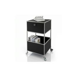 Floordirekt Metallregal schwarz Ma&szlig;e (cm): B: 40 H: 75 &raquo; M&ouml;bel Kraft