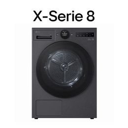 LG Trockner Mattschwarz (EEK B, 8 kg) mit Dual Inverter W&auml;rmepumpentechnologie & selbstreinigendem Kondensator I RT80X8BC RT80X8BC