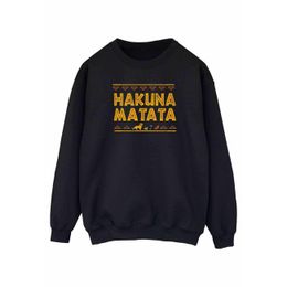 Disney - "The Lion King Hakuna Matata" Sweatshirt f&uuml;r Damen (Schwarz)