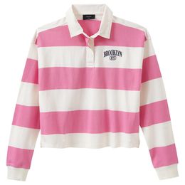 Yigga M&auml;dchen Poloshirt mit Blockstreifen