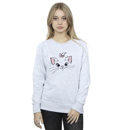 Disney - "Classics Marie Face Pocket" Sweatshirt f&uuml;r Damen (Grau)