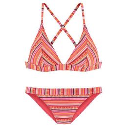 Lascana Set: Triangel-Bikini 'Mila' mehrfarbig Gr. 40 Cup C/D. Ohne B&uuml;gel