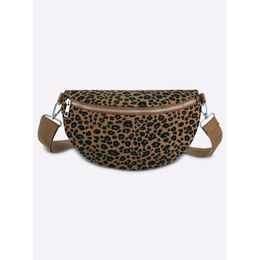 Heine Damen Umh&auml;ngetasche, braun, Metall, Microfaser, Textil, Viskosemischung, gemustert, mehrfarbig, Taschen