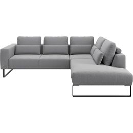 Ecksofa Musterring, B:268cm H:88cm T:232cmgrau, 85% Polyester, 15% Viskose, Wohnzimmer, Sofas, "JUSTB PM100, stilvoller Lounge-Komfort von