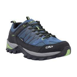 CMP Herren Wanderschuh "RIGEL LOW WP TREKKING SHOES", Gr. 47, blau, Leder, Synthetik, Schuhe, wasserdicht