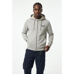 Jack & Jones JACK & JONES Herren Kapuzensweatjacke "JJMAKOTO SWEAT ZIP HOOD", grau, Gr. S, meliert, angeraute Sweatware, Obermaterial: 80% Baumwolle, 20%