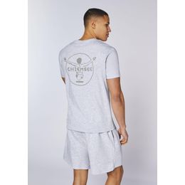 Chiemsee Herren Print-Shirthigh, rise, Gr. XXL, meliert, 95% Baumwolle, 5% Viskose, Shirts, - mit tonalem Logo R&uuml;ckenprint