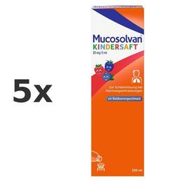 5x Mucosolvan Kindersaft 30 mg/5 ml 250 ml