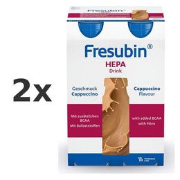 Fresenius 2x Fresubin Hepa Drink Cappuccino Trinkflasche Set 800 ml