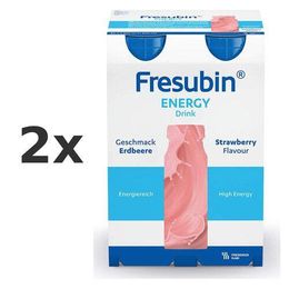 Fresenius 2x Fresubin Energy Drink Erdbeere Trinkflasche Set 4 St