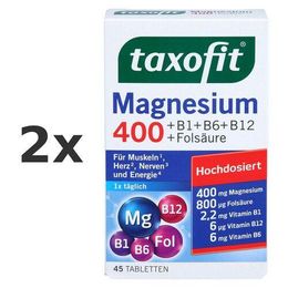 MCM KLOSTERFRAU Vertr. GmbH 2x Taxofit Magnesium 400+B1+B6+B12+Fols&auml;ure Tabletten 45 St