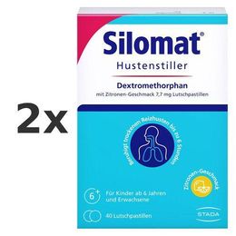 STADA 2x Silomat Hustenstiller Dmp Zitron.-Geschm.7,7mg Lup Set 40 St
