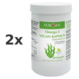 2x Norsan Omega-3 vegan Kapseln 80 St