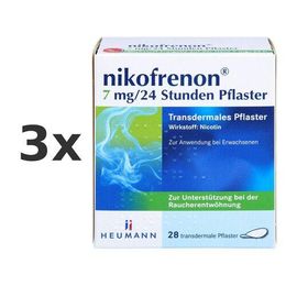 3x Nikofrenon 7 mg/24 Stunden Pflaster transdermal 28 St