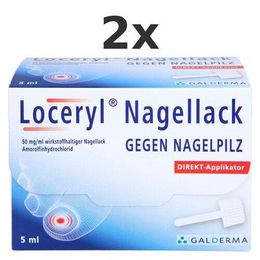 2x Loceryl Nagellack gegen Nagelpilz DIREKT-Applikat. Set 5 ml