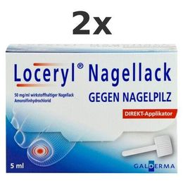 EMRA-MED Arzneimittel GmbH 2x Loceryl Nagellack gegen Nagelpilz DIREKT-Applikat. 5 ml