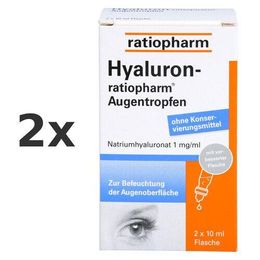 2x HYALURON-ratiopharm Augentropfen 20 ml