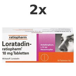 2x LORATADIN-ratiopharm 10 mg Tabletten 50 St