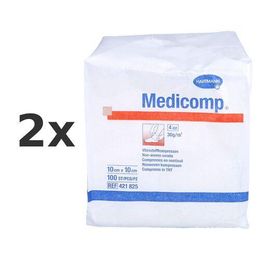 Paul Hartmann AG 2x Medicomp Vlieskomp.unsteril 10x10 cm 4fach Set 100 St