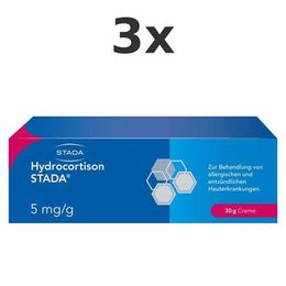 3x Hydrocortison STADA 5 mg/g Creme 30 g