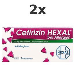 HEXAL&reg; 2x Cetirizin Hexal Filmtabletten bei Allergien Set 7 St