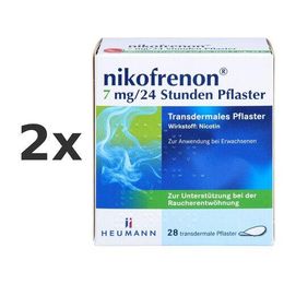 2x Nikofrenon 7 mg/24 Stunden Pflaster transdermal 28 St