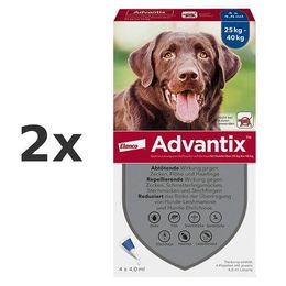 2x Advantix Spot-on f&uuml;r den Hund 25-40kg 16 ml