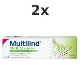 STADA 2x Multilind Heilsalbe m.Nystatin u.Zinkoxid Set 25 g